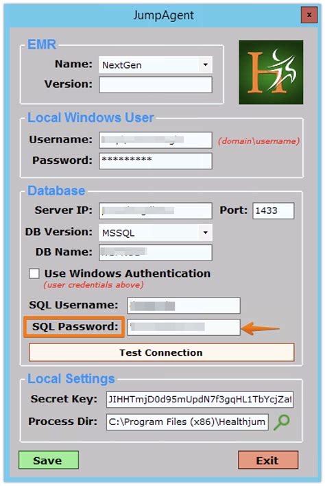 Updating Jumpstart Database Credentials Healthjump Support