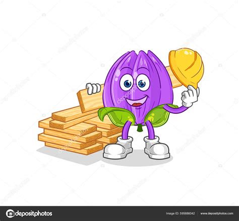 Tulip Builder Vector Cartoon Characte Stock Vector By © 595686042