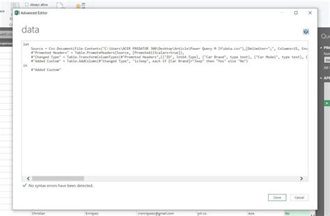 How To Write If Expression In Power Query M Language Excel Hilfech