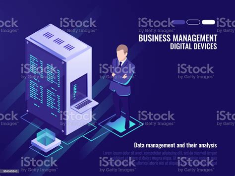 Data Center Server Room Rack Farm For Mining Bitcoins Stock Illustration Download Image Now