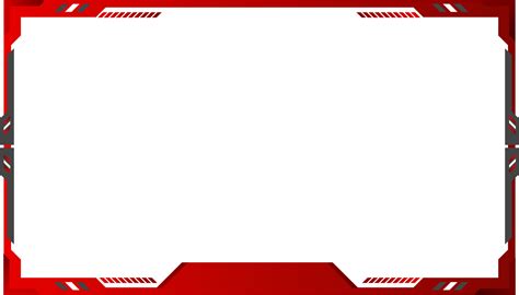 Live Streaming Overlay Png With Red And Dark Color Stream Overlay Design With Buttons For