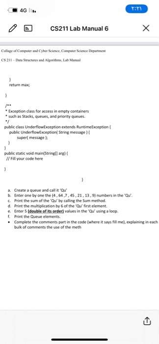 stacks queues objective at the end of this lab