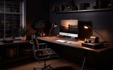 Premium Ai Image Desk Setup Photo Minimalism Style