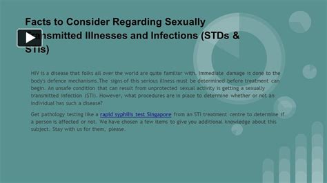 Ppt Facts To Consider Regarding Sexually Transmitted Illnesses And