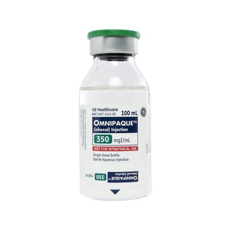 Ge Omnipaque 350 100ml Vial 10bx Spectrumxray
