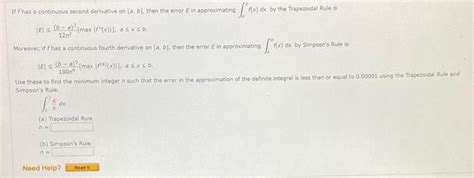 solved if f has a contimuous second derivative on [a b]