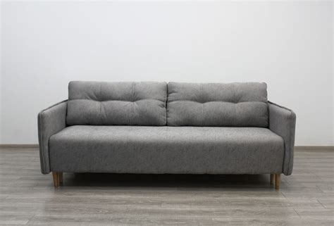 Розкладний диван ортопедичний Олівер Шик Галичина сірий натуральне дерево текстиль купити