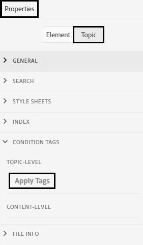 Create And Apply Condition Tags