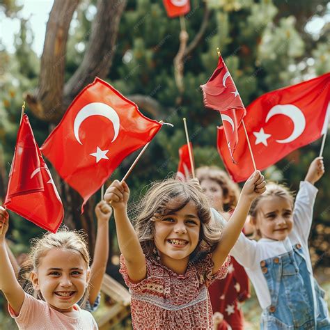 Premium Photo Three Girls Holding Flags With The Flag On The Left
