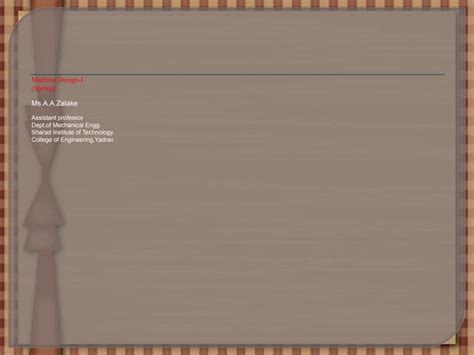 Types Of Spring Applicationsadvantages Pptx Pptx
