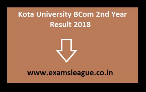 Kota University Bcom 2nd Year Result 2022 Name Wise