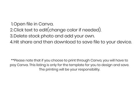 Wedding Save The Date Canva Template Invitation Etsy