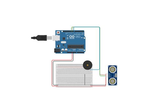 Circuit Design Sensor Hc Sr04 Buzzer Tinkercad