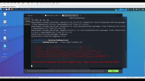 Find All Subdomain Of A Website Using Kali Linux Subdomainizer Youtube