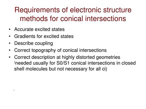 Ppt Conical Intersections In Quantum Chemistry Powerpoint Presentation Id296092