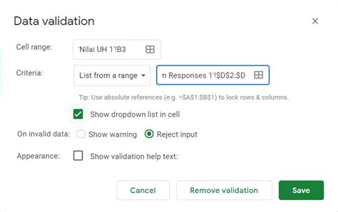 Membuat Data Validasi Dengan Query Pada Spreadsheet Ruang Excel