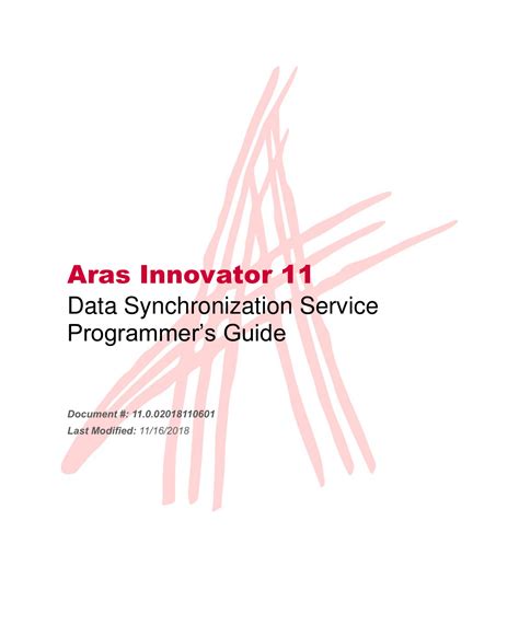 Dss Programmers Guide Aras Innovator 110 Data Synchonization Services