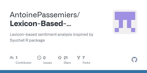 Github Antoinepassemiers Lexicon Based Sentiment Analysis Lexicon
