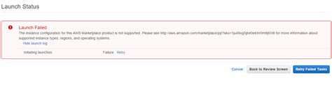Solved Why This Basic CSR Instance At AWS Fails Launch Failed Cisco Community