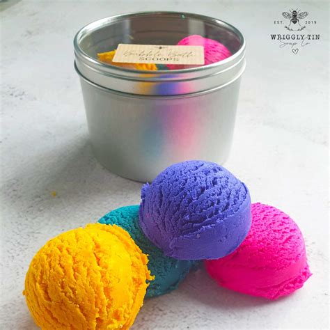 Solid Bubble Bath Bars Scoops Wriggly Tin Soap Wriggly Tin Soap Co