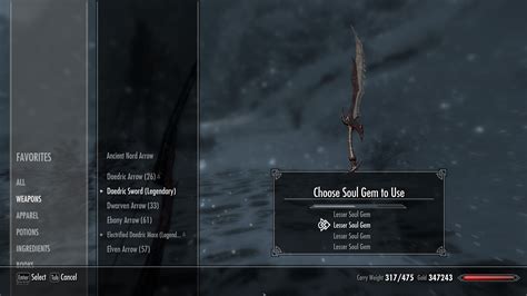 Skyrim Daedric Sword Legendary