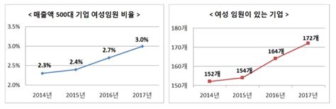 국내 500대 기업 3분의 2 지난해 여성 임원 1명도 없었다
