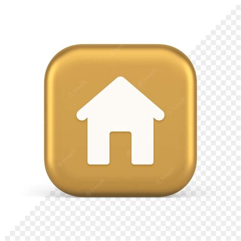 Premium Psd Home Page Button House Web Symbol Cyberspace Application Interface 3d Realistic Icon