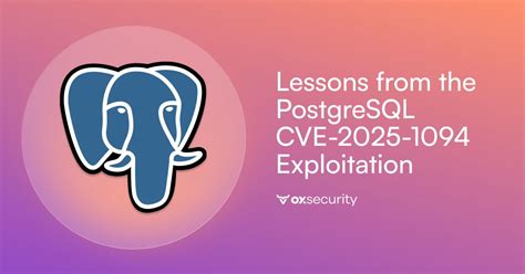 Cybersecurity Databasesecurity Postgresql Ox Security