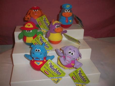 Playskool Weebles Mini Pals Stuffed Plush Tibby Diddy Demby Pendelton