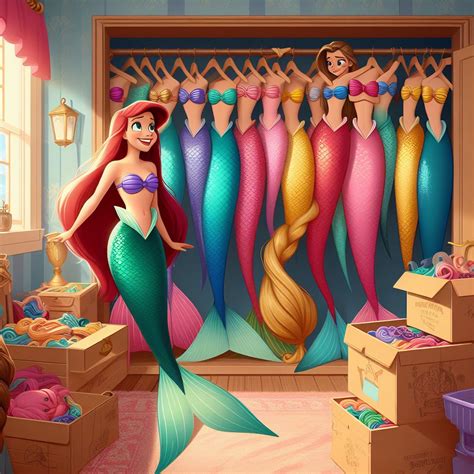 Rapunzel Hiding In Ariels Closet By Floodunversed On Deviantart