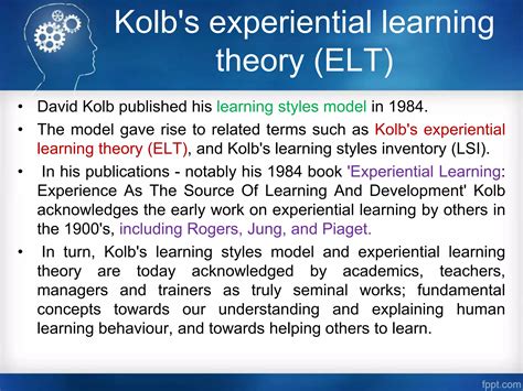 Kolb Learning Model Ppt