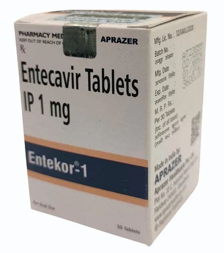 1mg Entercavir Tablets Ip At Rs 1350bottle In Mumbai Id 2854702269591