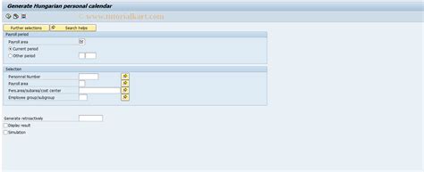 PC00 M21 CALH SAP Tcode Personal Calendar Generation