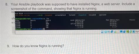 Solved 8 Your Ansible Playbook Was Supposed To Have
