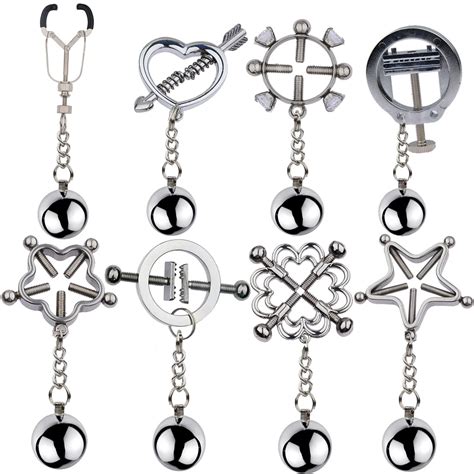 Adjustable Metal Nipple Clamps Clips Slave Bdsm Breast Bondage