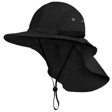 Suncube Sun Hat With Neck Flap Cover Upf 50 Wide Brim Chin Tan For