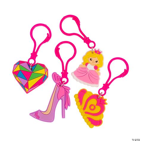 Princess Backpack Clip Keychains 12 Pc Discontinued