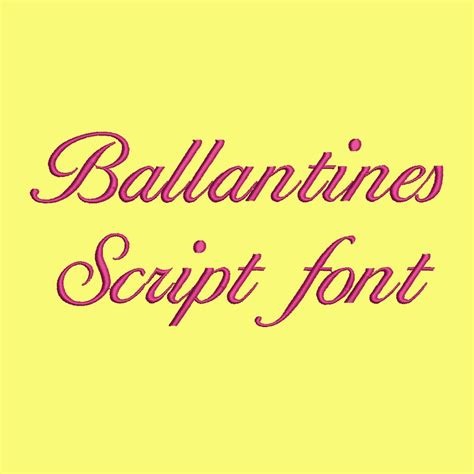 4 Size Ballantines Script Font Embroidery Designs Bx Fonts Machine Embroidery Designs 9 File