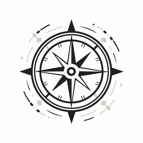 Minimalist Compass With Clean Lines Premium Ai Generated Image