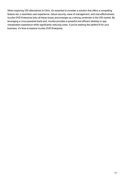 Ppt Exploring Vdi Alternatives To Citrix Finding The Perfect Fit For Your Business Powerpoint