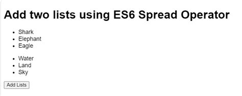 Combine Two Lists In Javascript Newtum