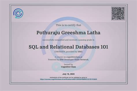 Sql Relationaldatabases Datamanagement Ibm Cognitiveclass