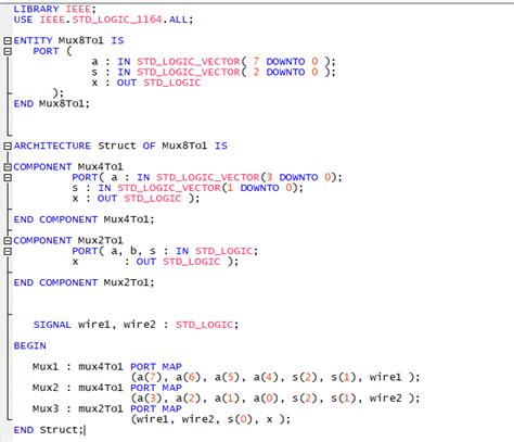 I Am Looking To Create A 81 Multiplexer Via Vdhl