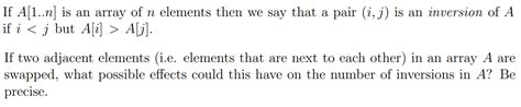 Solved If A 1n Is An Array Of N Elements Then We Say That