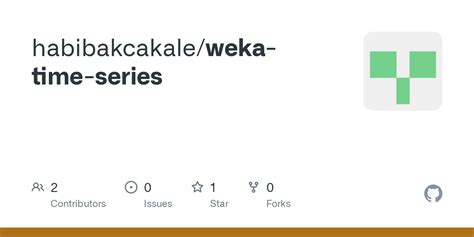 GitHub Habibakcakale Weka Time Series