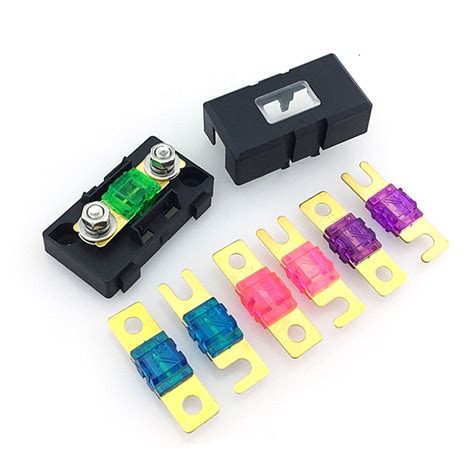 1set Ans Trombita Fork Plug Biztosíték 20a 30a 40a 50a 60a 70a 80a 100a