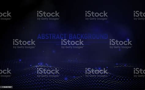 Abstract 3d Wave Points Grid Big Data Visualization Futuristic Science And Technology Background