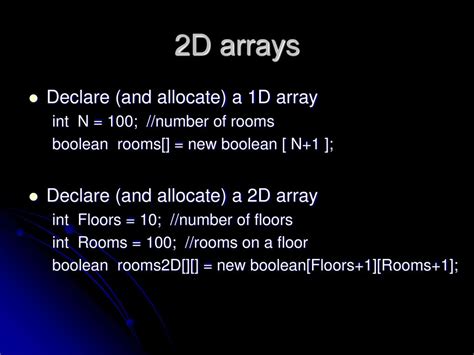 Two Dimensional Arrays Ppt Download
