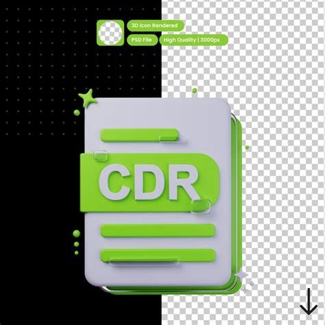Premium Psd Psd 3d Illustration Of Cdr Format