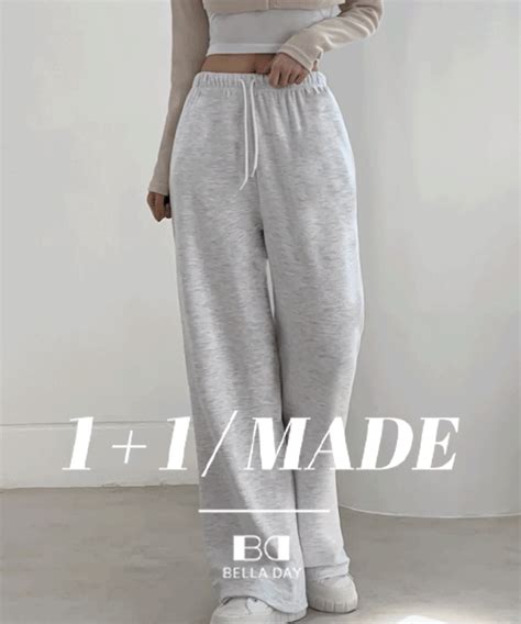 당일출고기모추가 Made 숏롱라지 벨라 어텀 코지통팬츠 Pt 4color3size 데일리바지봄가을바지일자바지와이드바지통바지트레이닝바지 에이블리